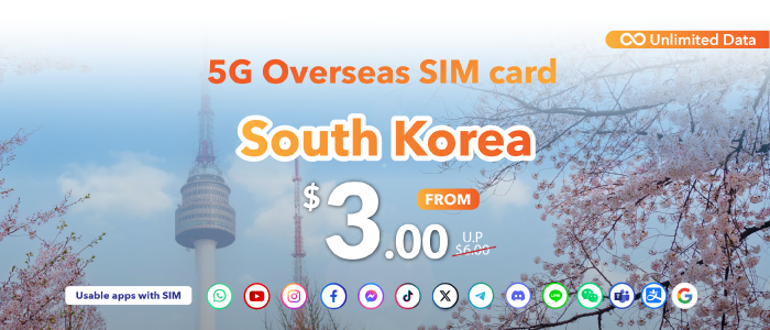 South Korea Prepaid Sim Card - [500mb] High Speed Daily; Unlimited Data - 1 Day - Changi Recommends